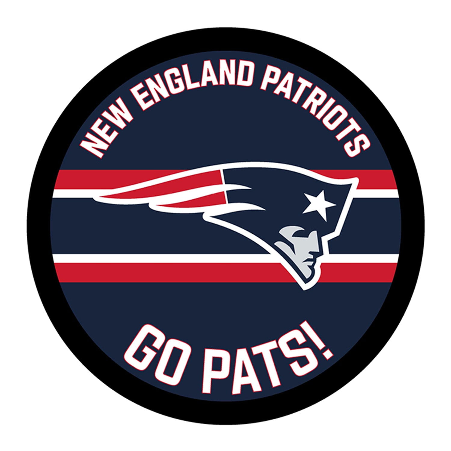 New England Patriots 15" Round LED Lit Wall Sign - Walmart.com