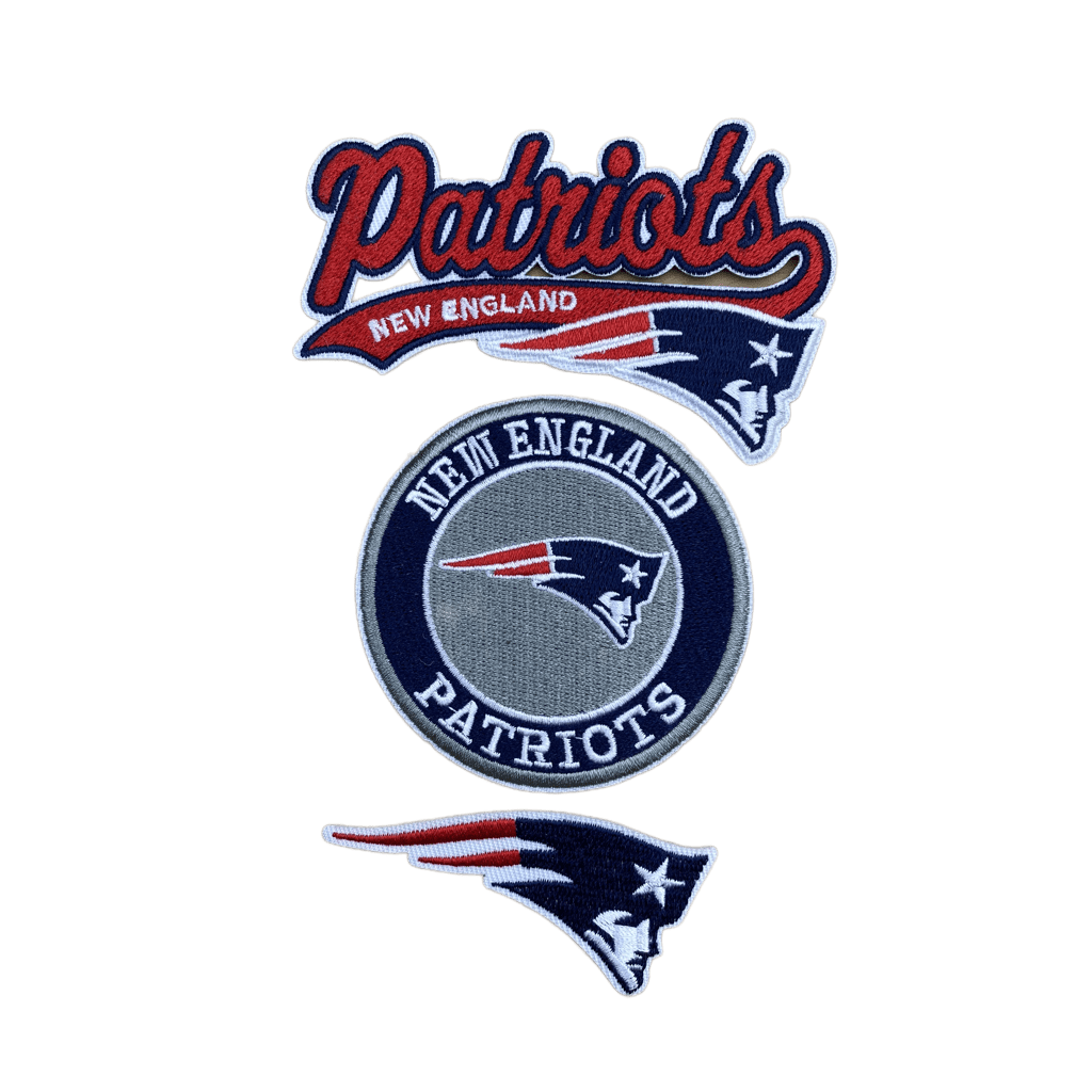 New England Patriots Embroidered Iron On Patches - Walmart.com
