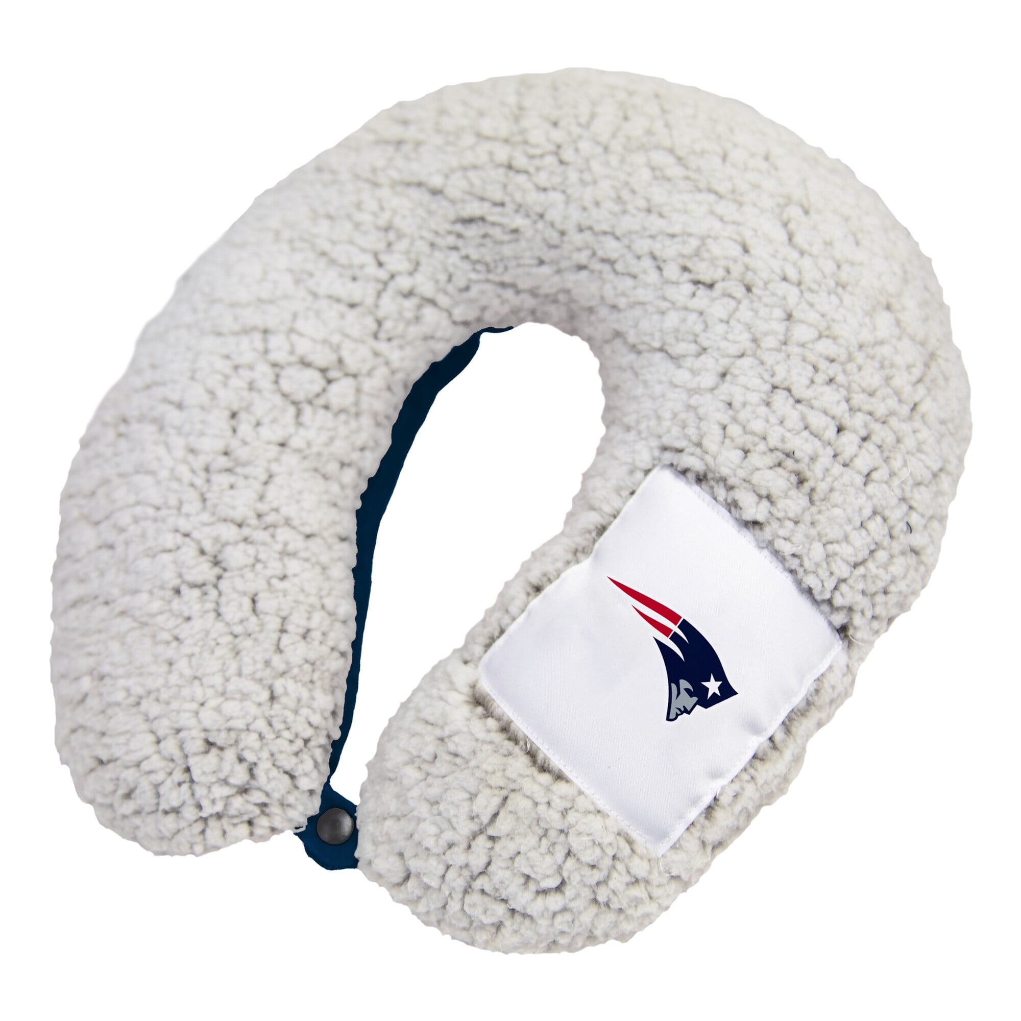 New England Patriots Frosty Sherpa Neck Pillow - Walmart.com