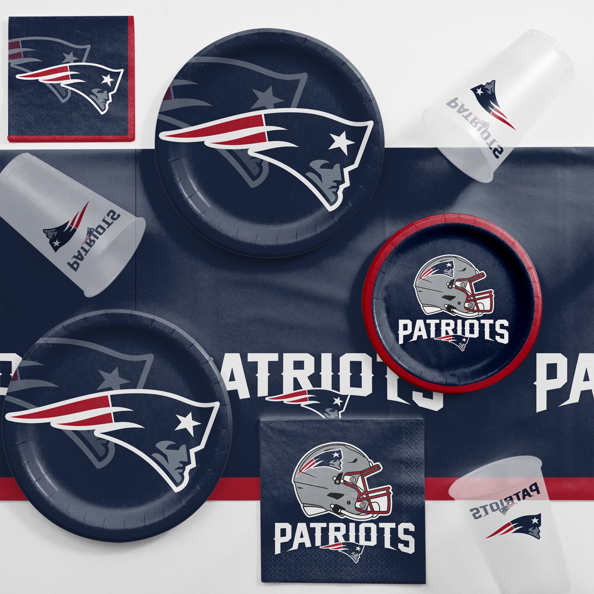 Free Shipping! NFL New England Patriots Game Day Party Kit for 8 Guests ...
