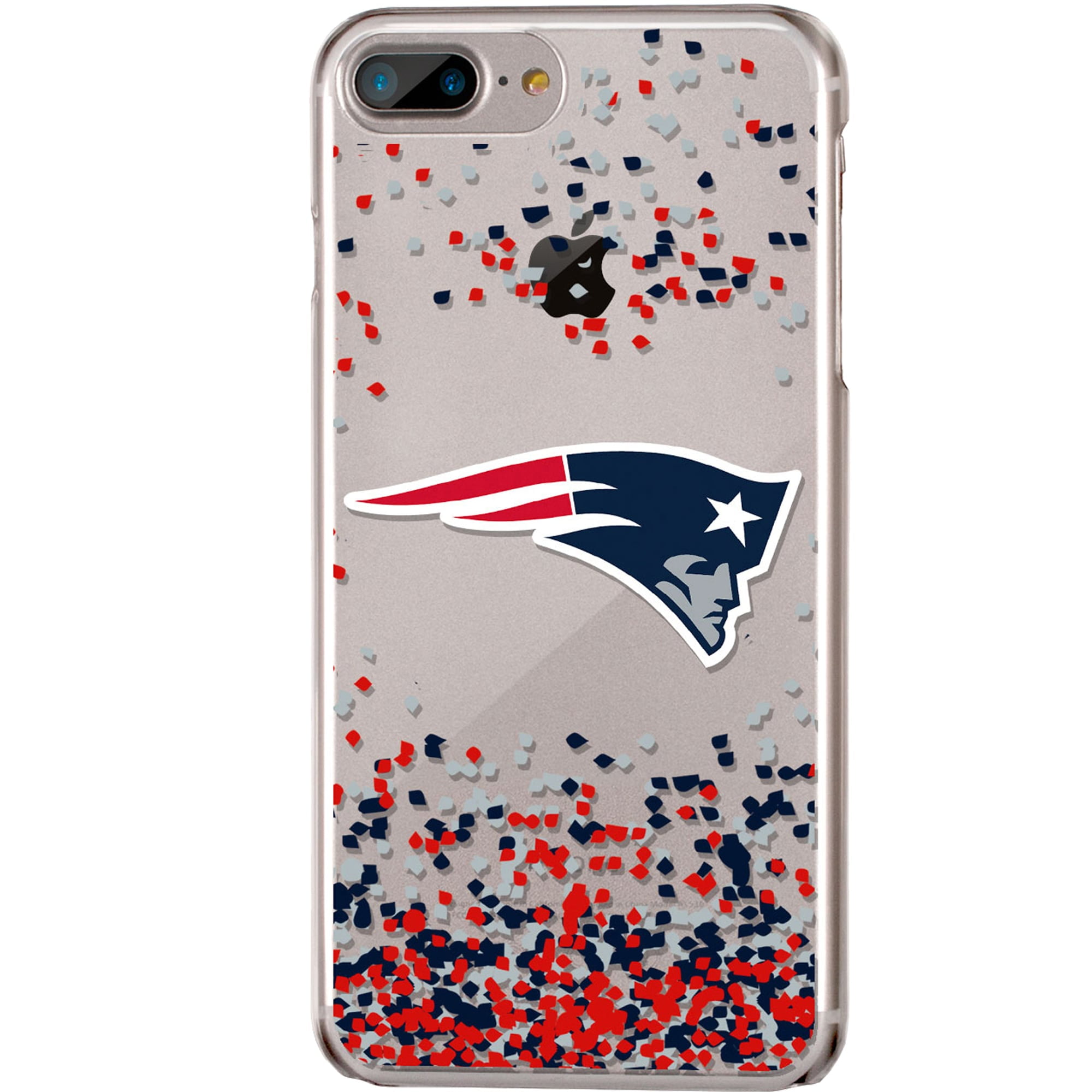 New England Patriots iPhone Clear Case with Confetti Design - Walmart.com