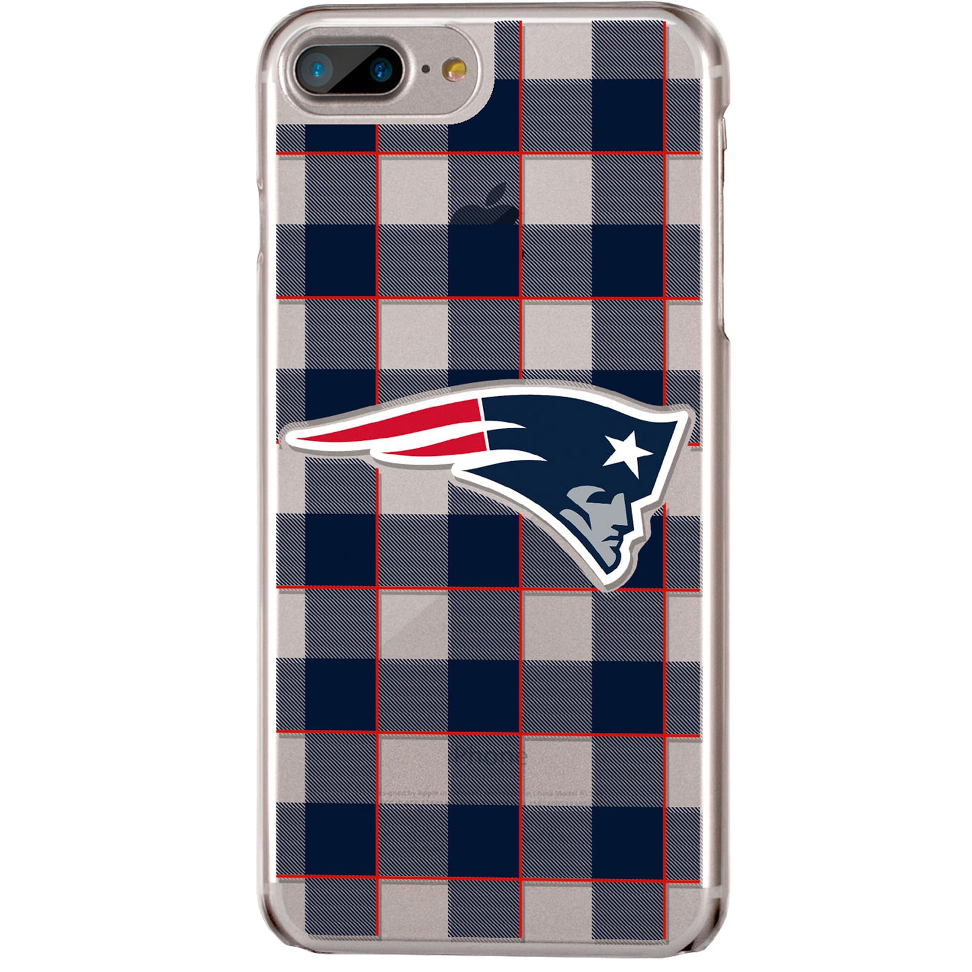 New England Patriots iPhone Clear Case with Plaid Design - Walmart.com