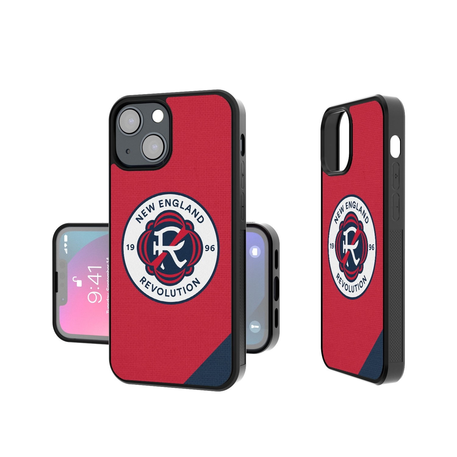 New England Revolution iPhone Diagonal Stripe Design Bump Case ...
