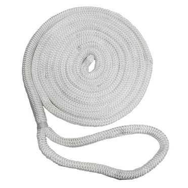 Sand Shark 15ft Boat Rope, 1/2in Dock Lines, Double-Braided Nylon ...