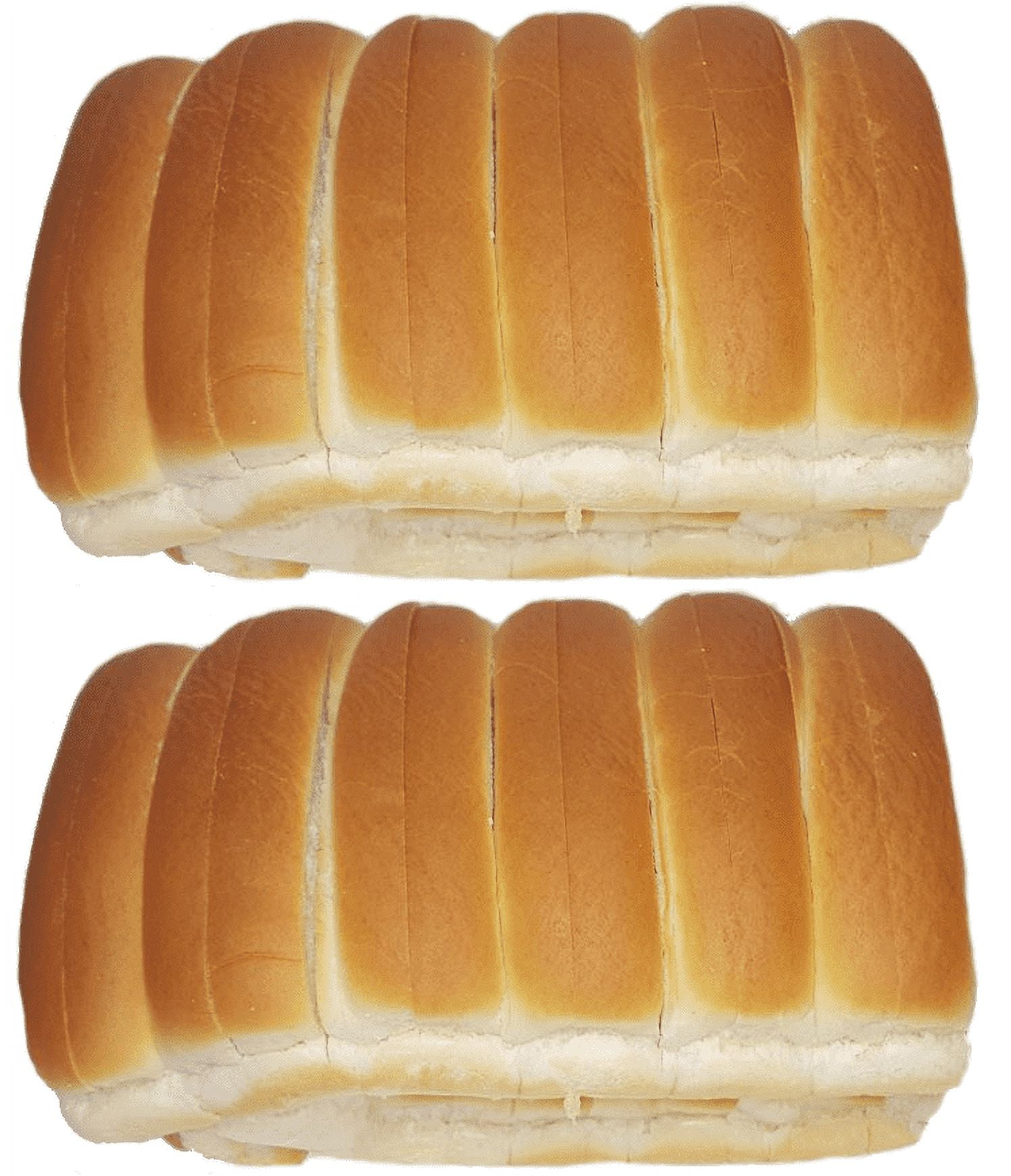New England 6 inch Split-Top Bread Cut Buns for Hot Dogs - 24 Count ...