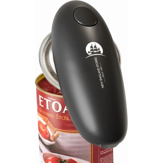 New England Stories Hands-Free Automatic Electric Can Opener, Smooth ...
