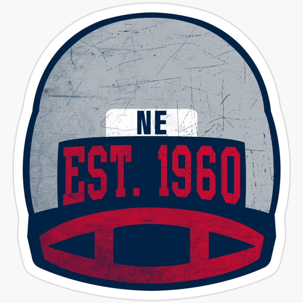 New England Throwback Football Helmet Sticker Phone Decal Water Bottle ...