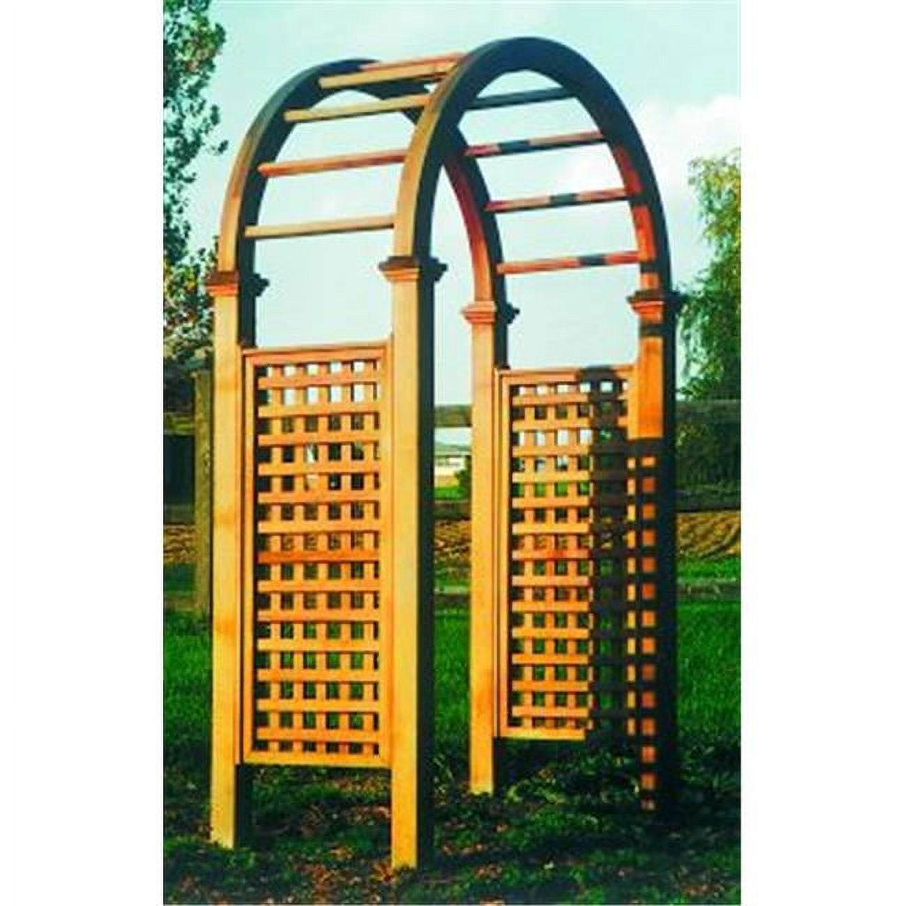 New England Woodworks Classic Arbor - Natural Wood 42in. Opening with ...