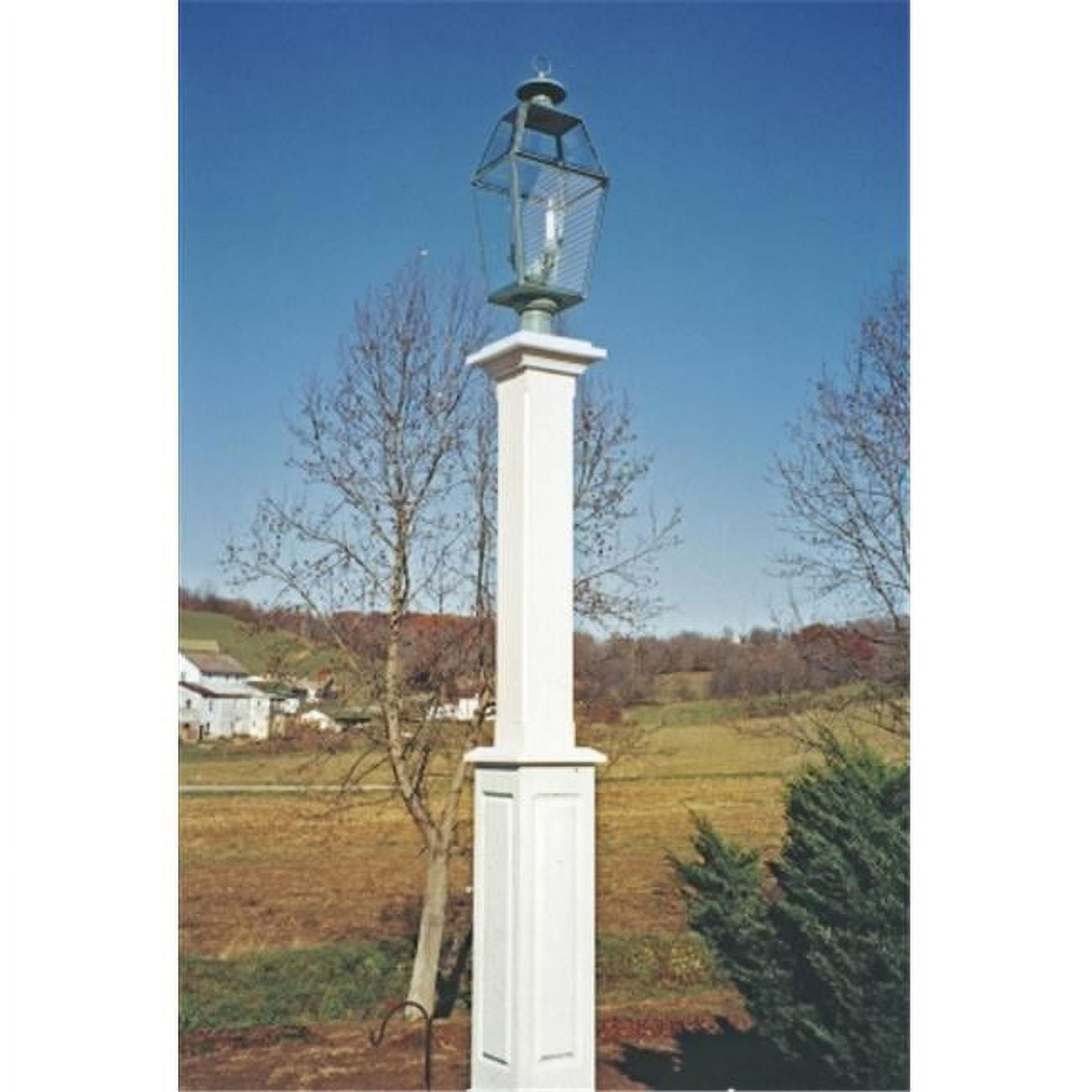 New England Woodworks Natural Bold Lantern Post for Light Yard Deck ...