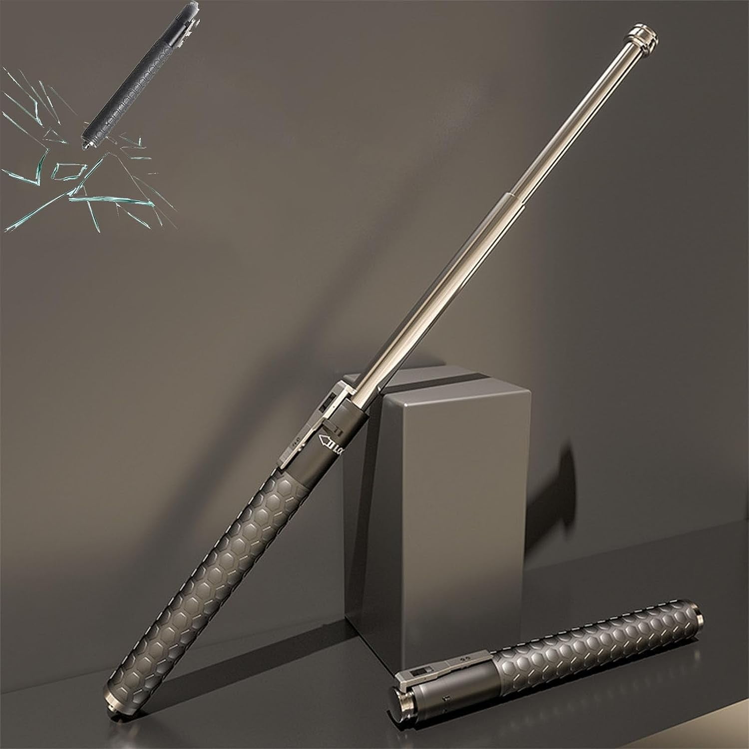 Walmart Enhanced Auto Retractable Hiking Stick, Multi-Tool, 3 Sections ...