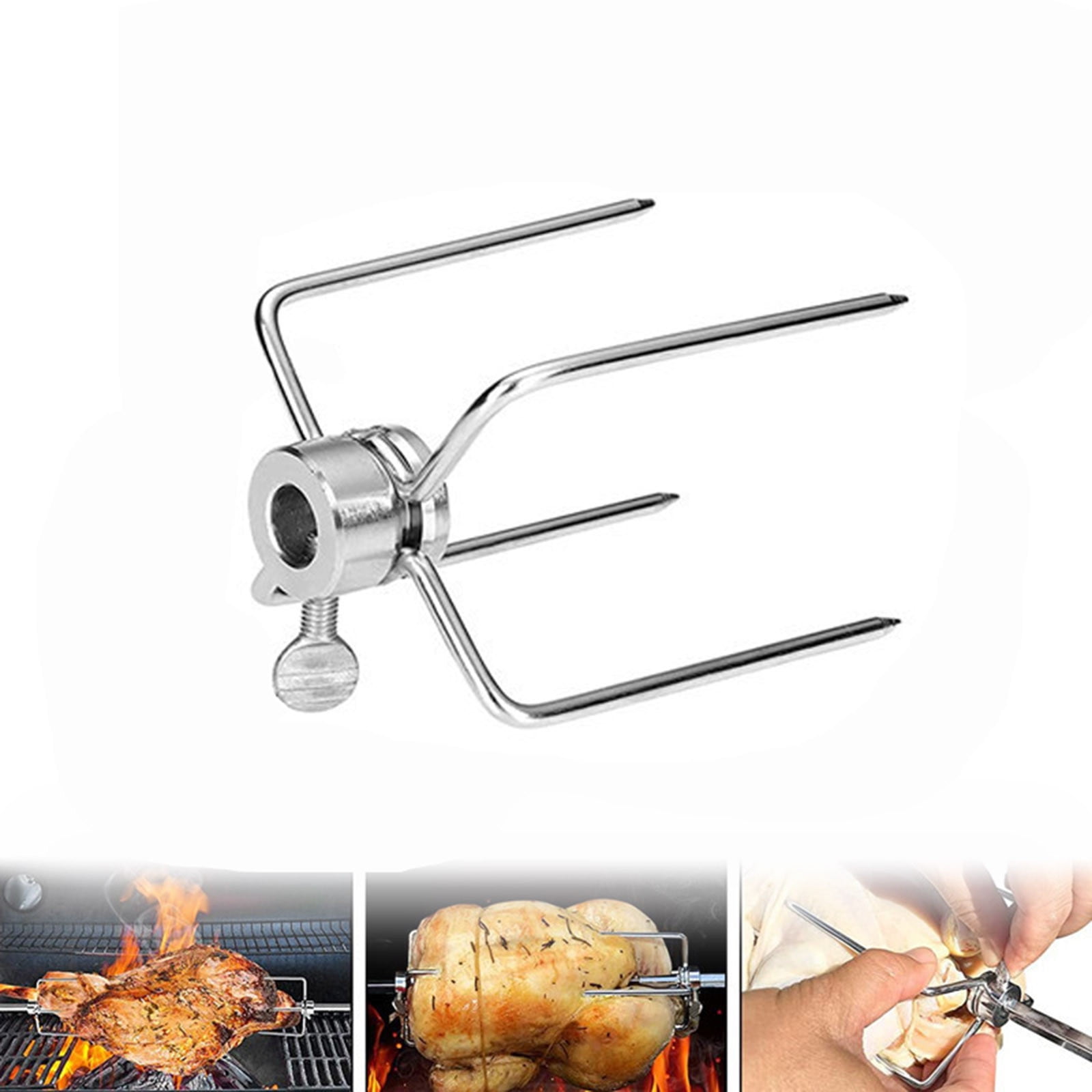 New Essentials, Stainless Steel Bbq Meat Clips, Locking Screw Design ...