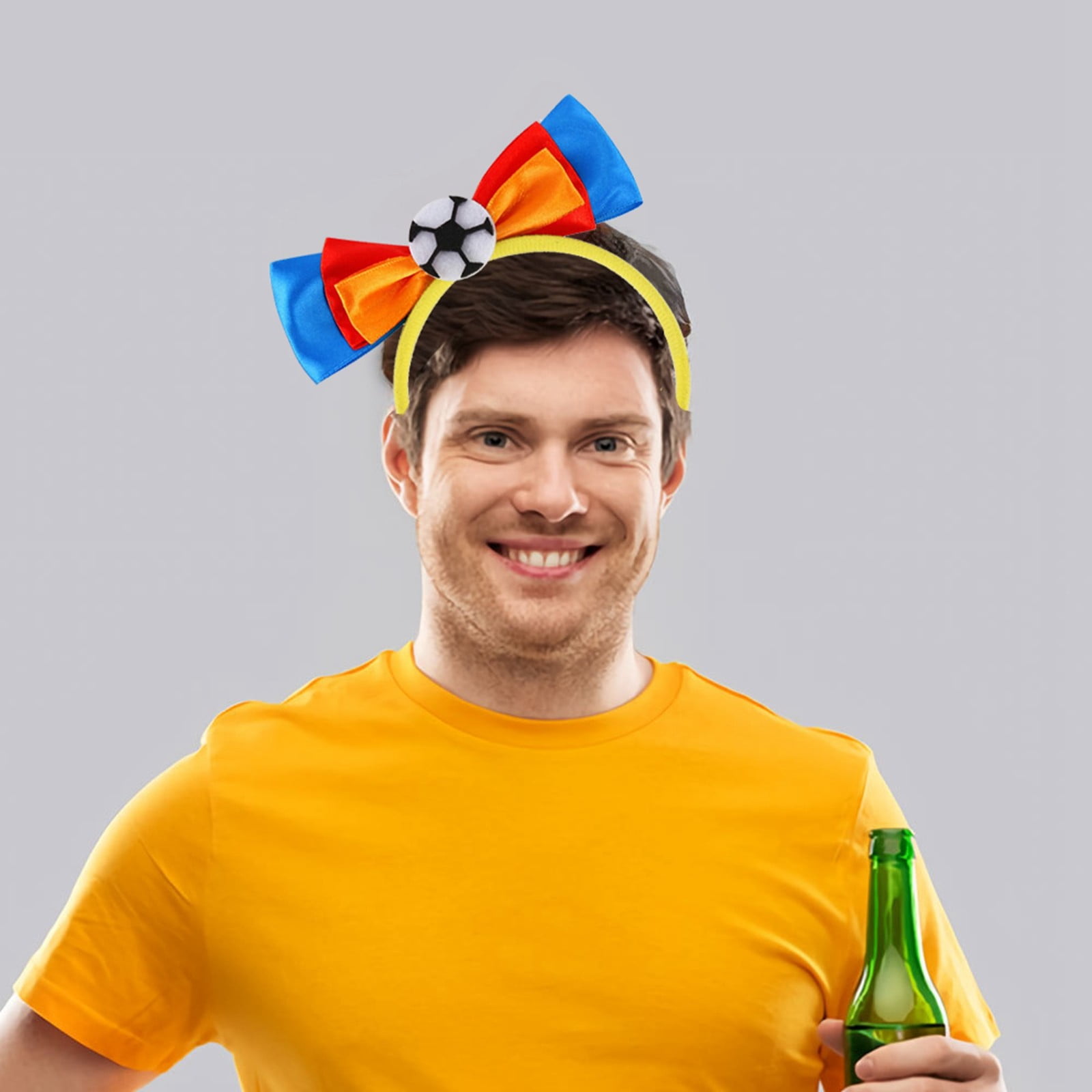 New European Cup Fan Headband With Flag Colored Knot Headband For Top ...