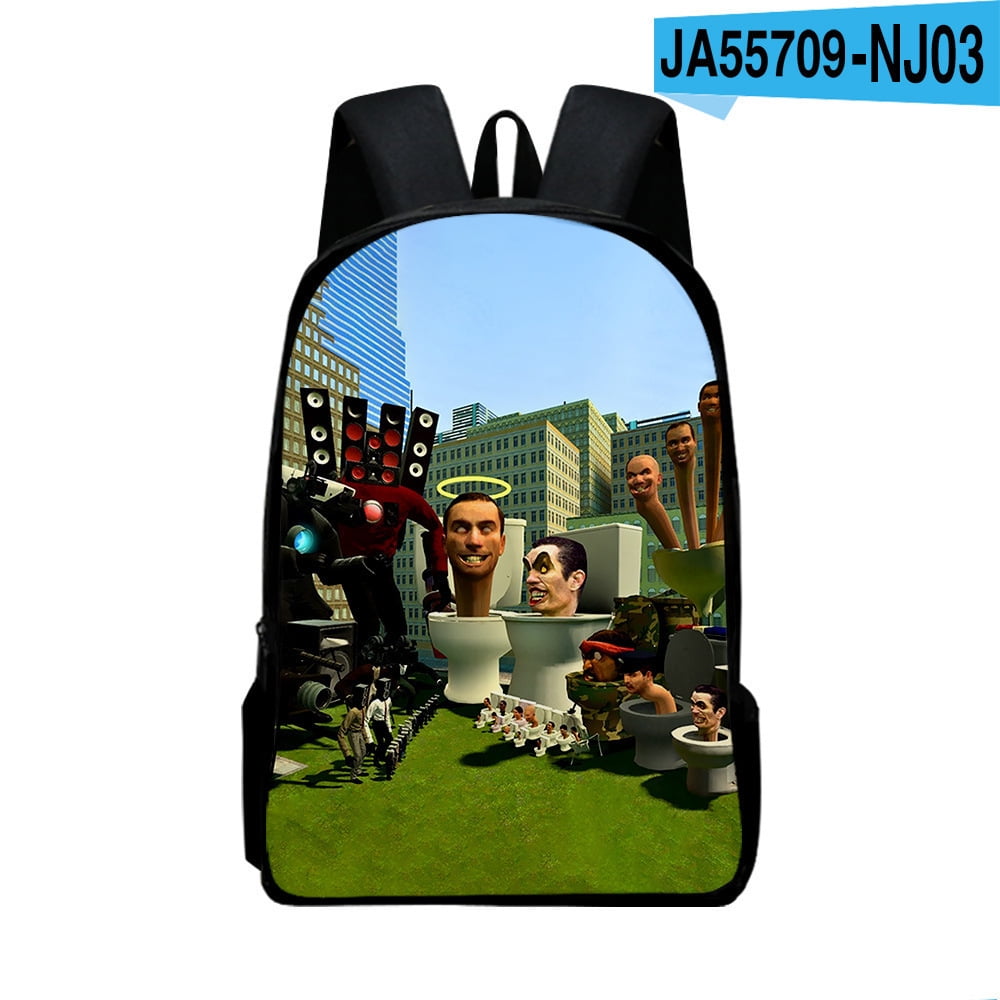 New European and American Skibidi Toilet Character Backpack School Bag ...