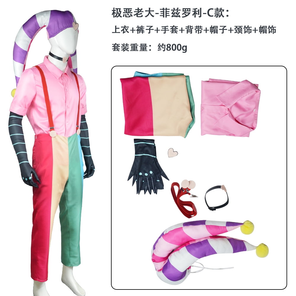 New Evil Boss Fitz Rowley cos Clothing Fizzarolli Hell Inn Strap Pants ...