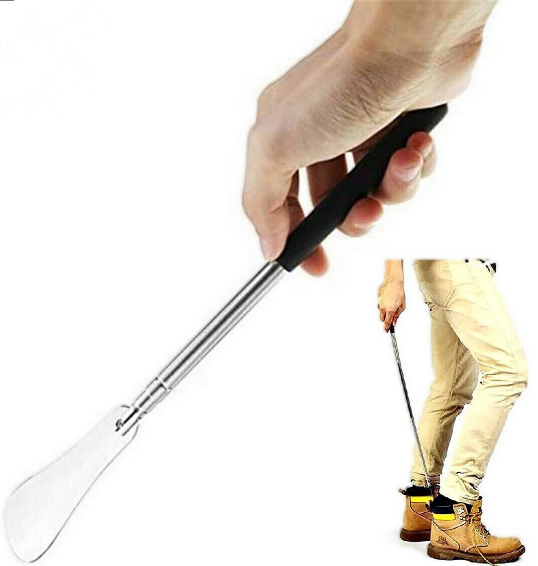 New Extra Long Handle Shoe Horn Stainless Steel 25" Handled Metal ...