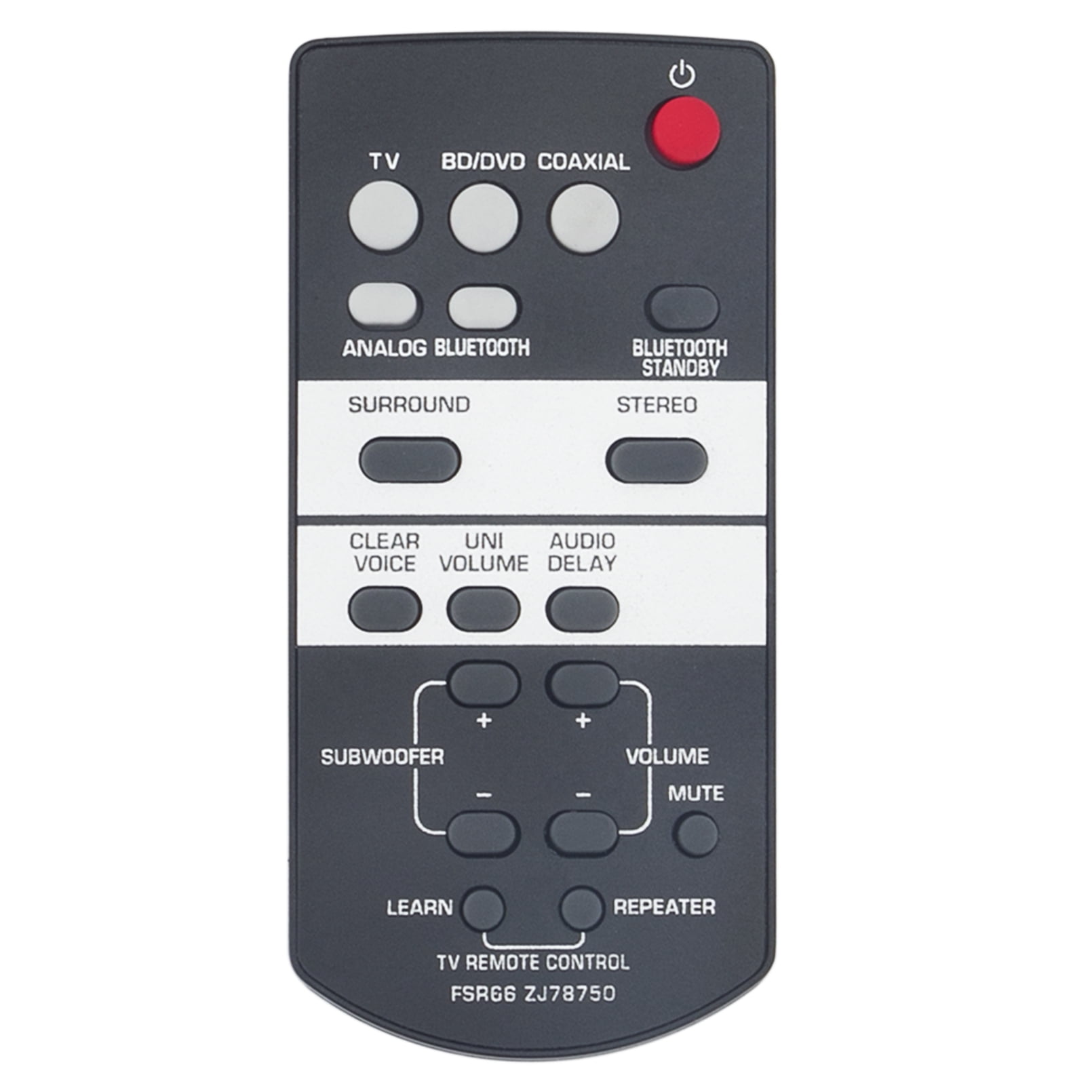 New FSR66 ZJ78750 Replaced Remote Control for Yamaha Sound Bar YAS-103 ...