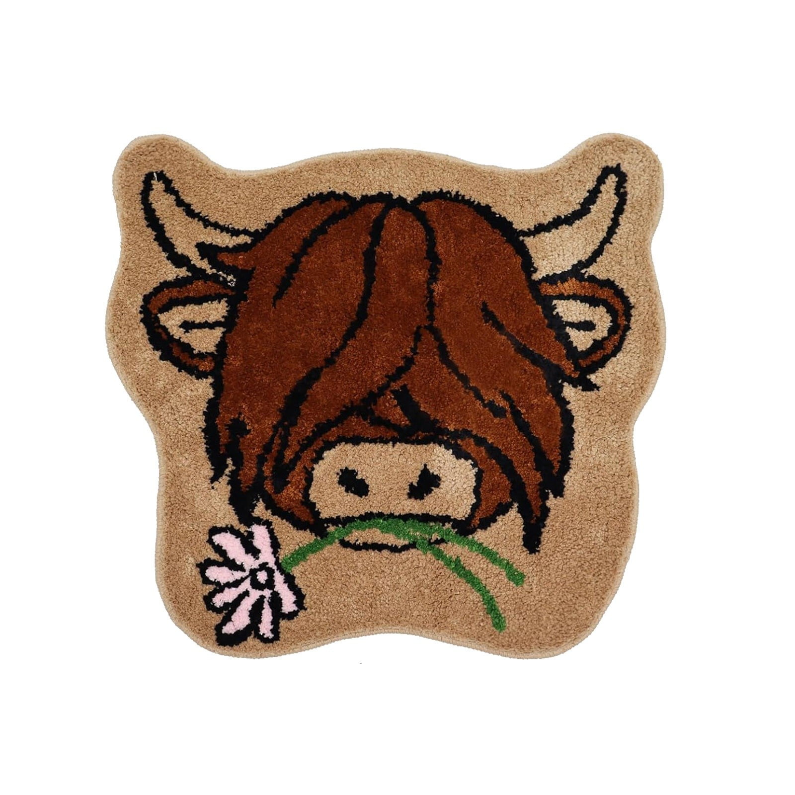 New Fall 2024 Cute Cow Head Entrance Welcome Mat Non Rubber Back ...