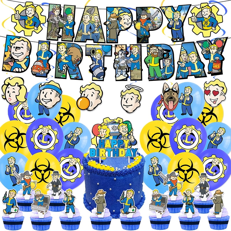 New Fallout Boy Birthday Party Decoration Flags Balloons Cake Toppers ...
