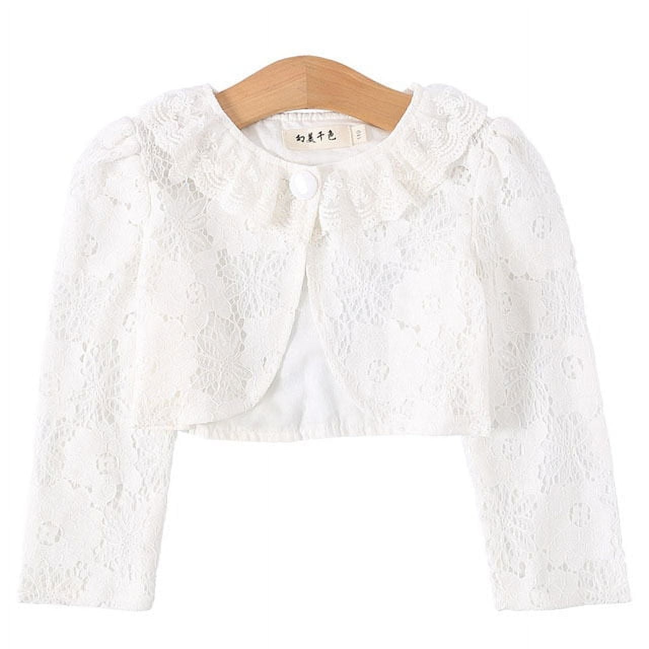 New Fashion Baby Girls Flower Jacket Children Lace Short Jacket Kids ...