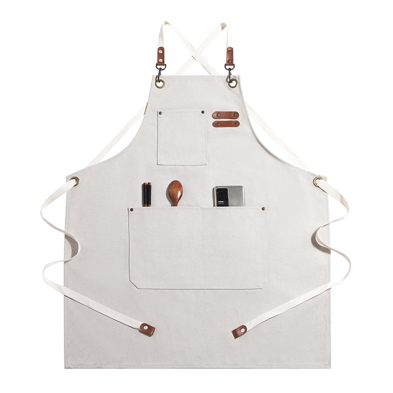 New Fashion Canvas Kitchen Aprons For Woman Men Chef Work Apron For ...