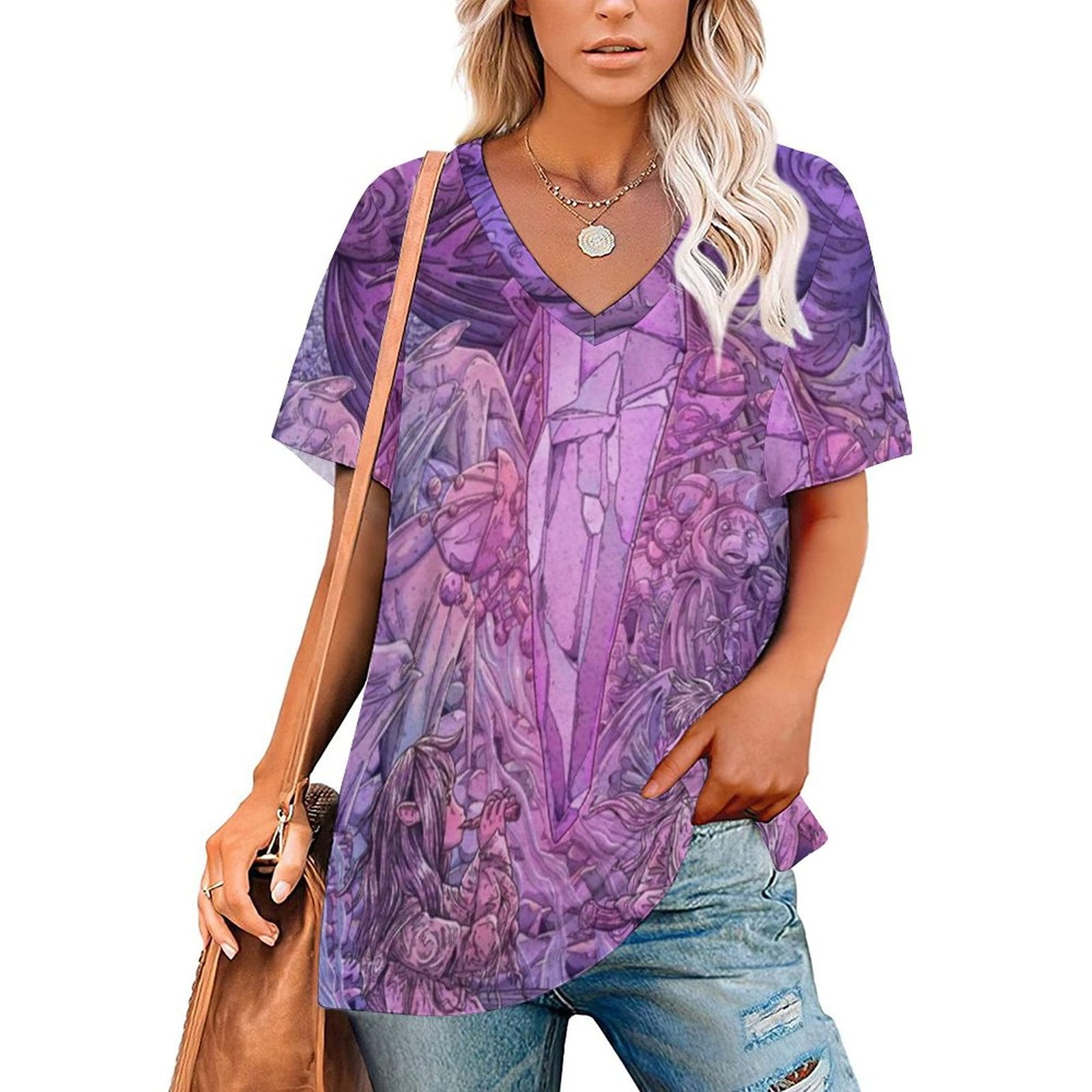 New Fashion Zip Off Shoulder Top Short-Sleeve Women Shirt Jim Henson ...