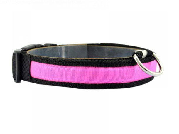 New Fashional Nylon LED Pet Dog Collar Night Security Flashing Glow in ...