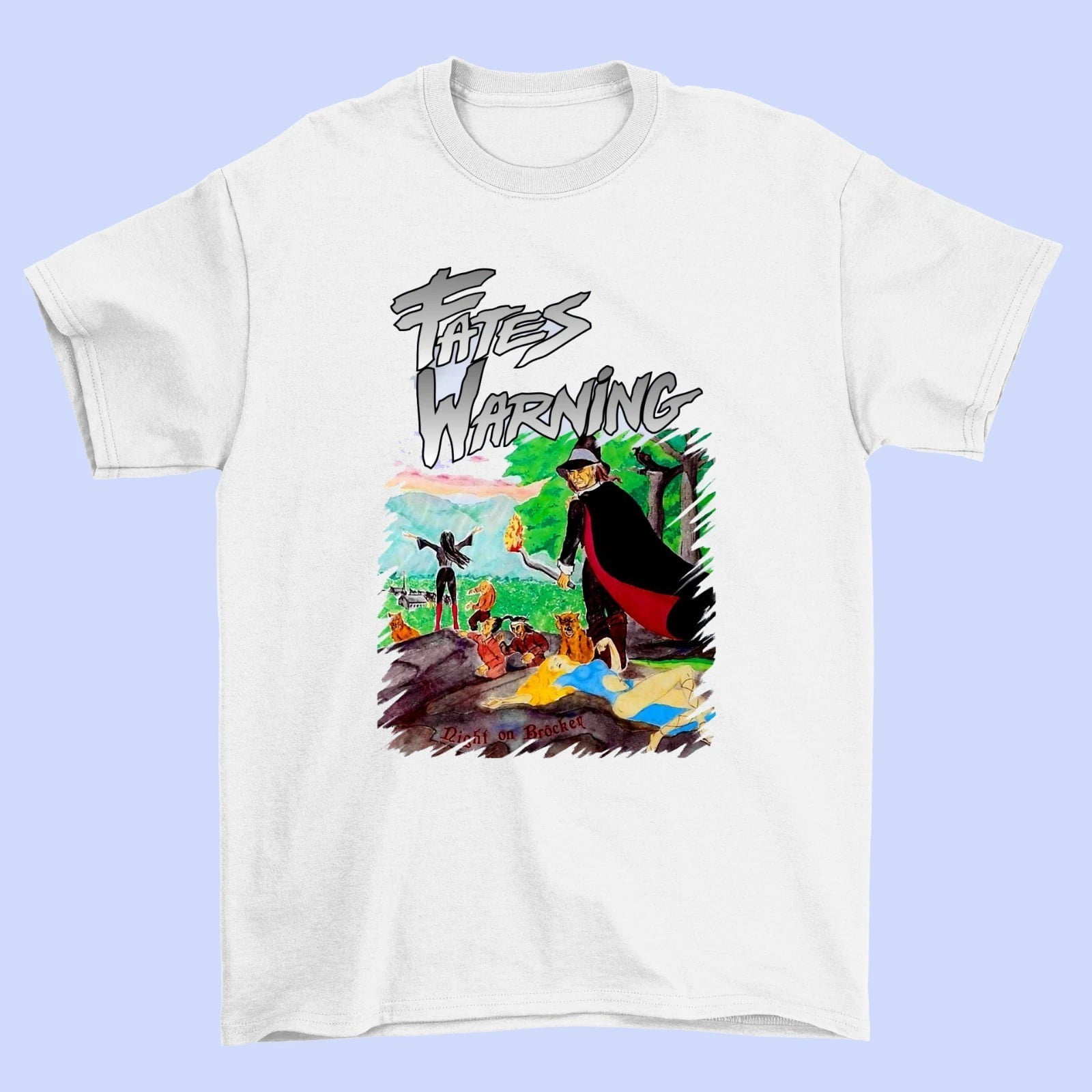 New Fates Warning Band Band Night on Bröcken White S-5XL Shirt CO_330 ...