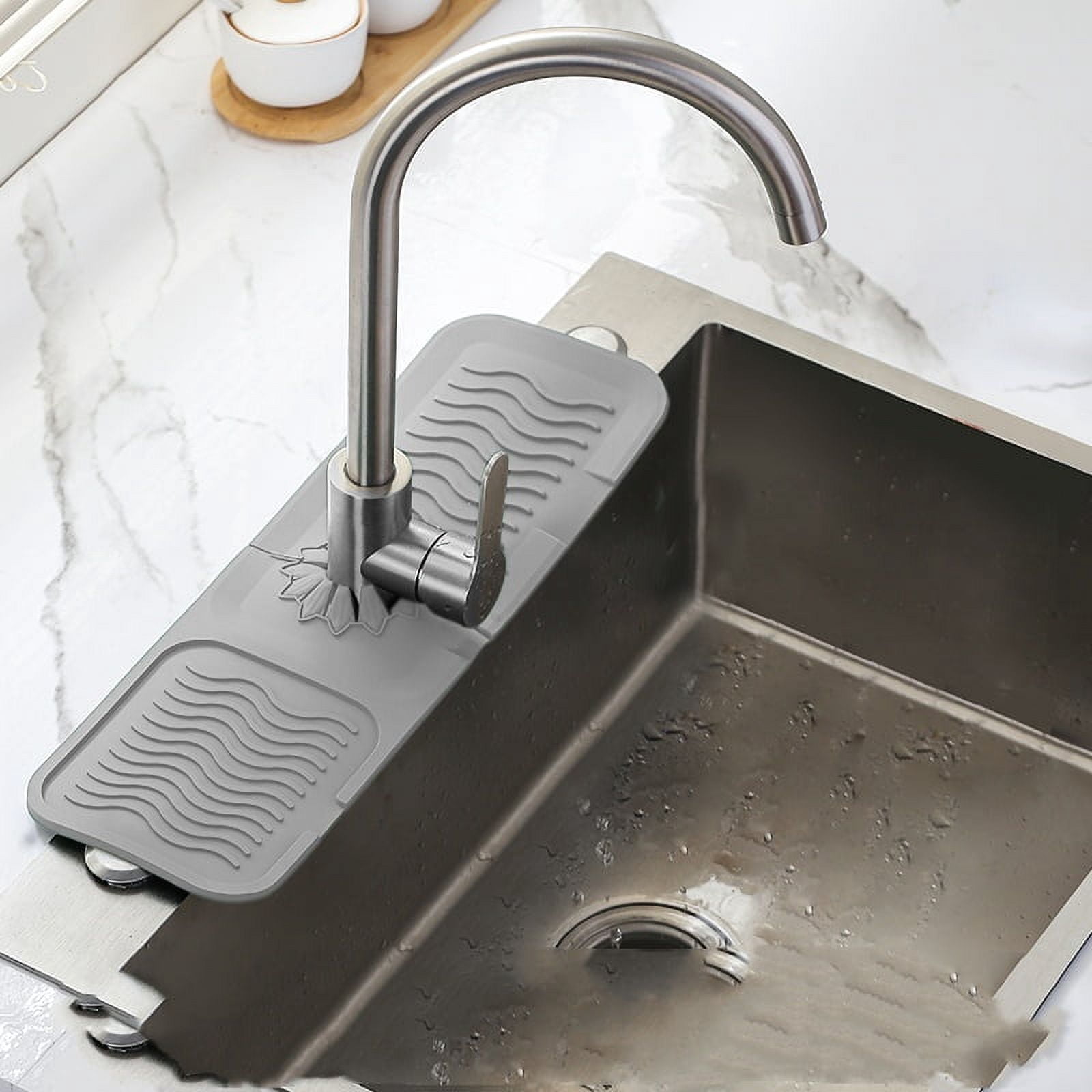 New Faucet Mat for Kitchen Sink,17in Faucet Mat Splash Catcher, Drying ...