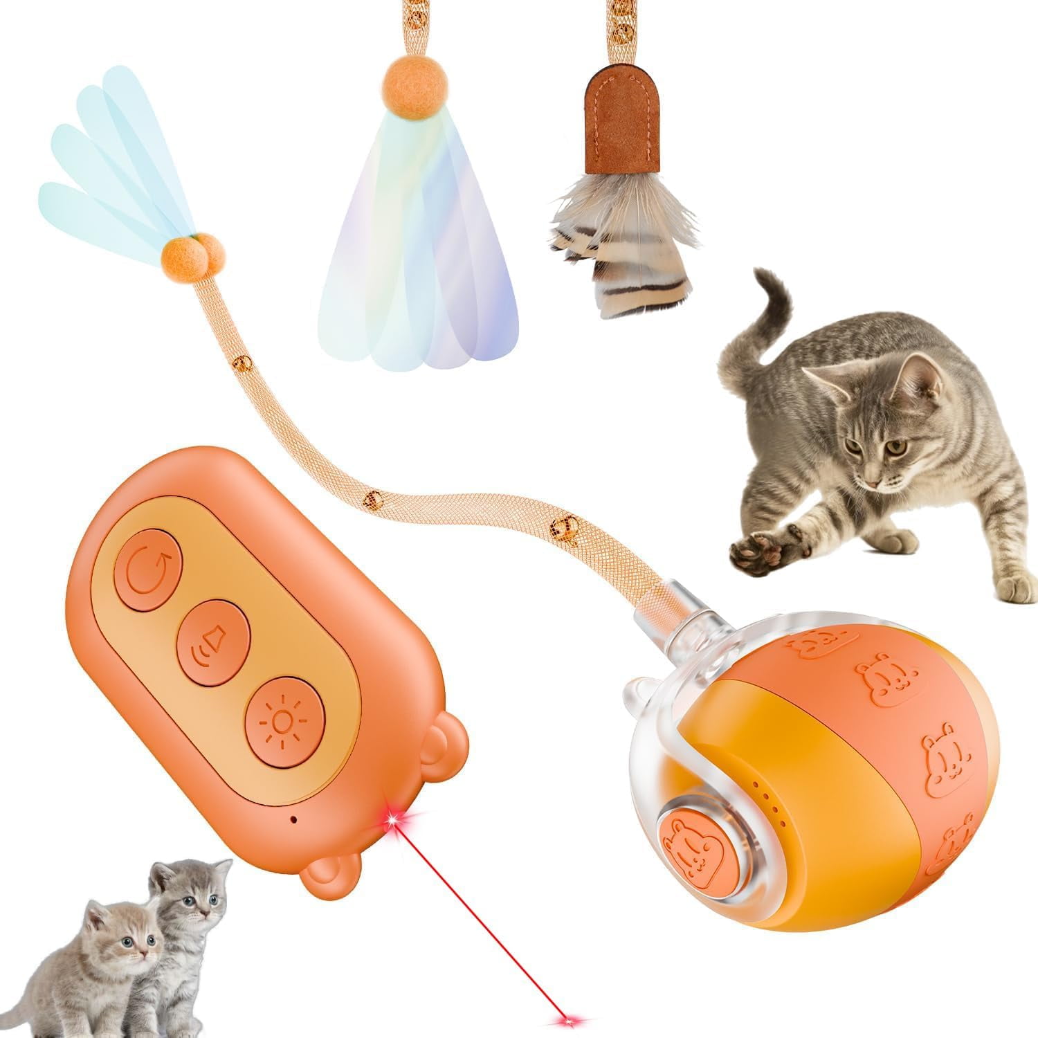 New Fi Smart Interactive Cat Toy Ball with Remote Control and Sound ...