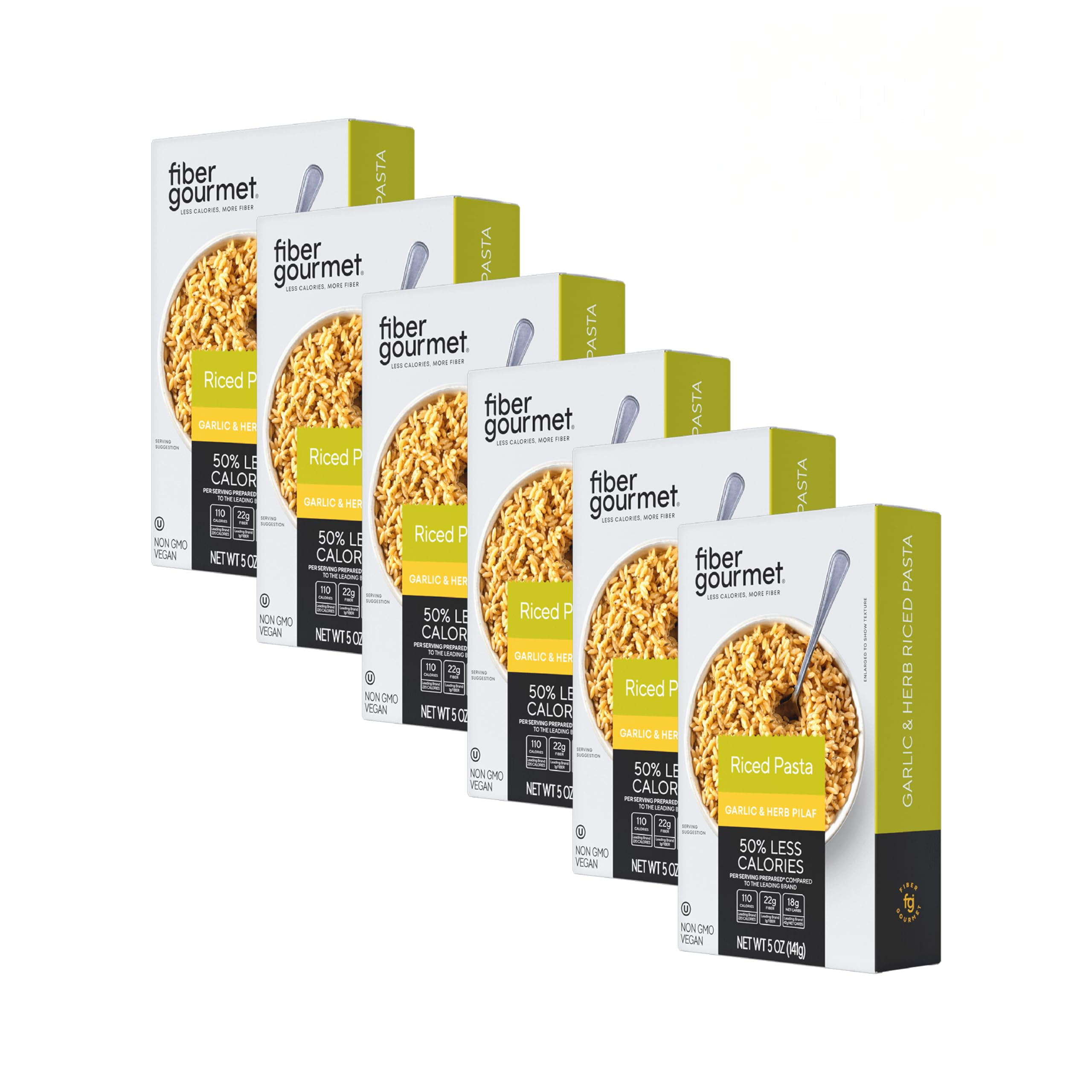 New Fiber Gourmet Pasta - Garlic KKS1 & Herb Pilaf Pasta- Fiber-Rich ...