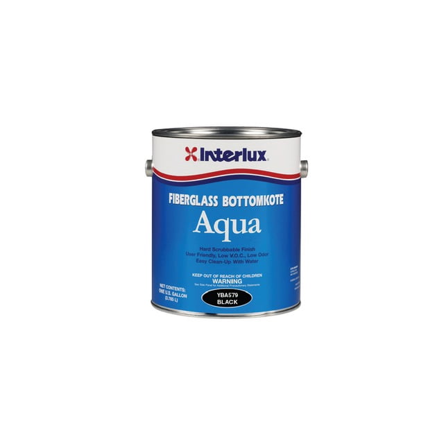 Interlux Fiberglass Bottomkote Aqua Boat Hull Bottom Paint Gallon Black ...