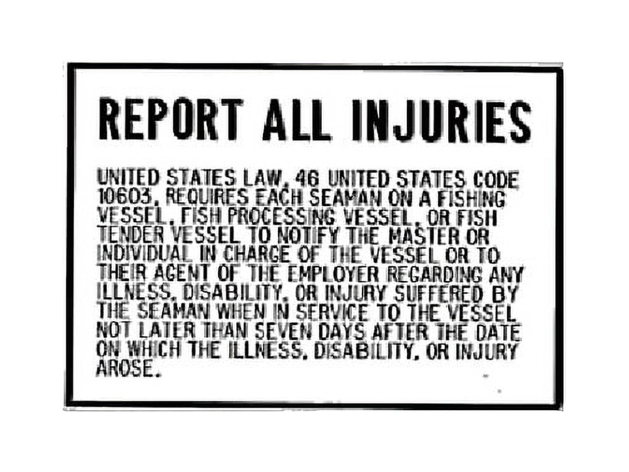 Bernard Engraving New Fishing Boat Injury Plaque P230, 8-5/8" W x 5-7/8 ...