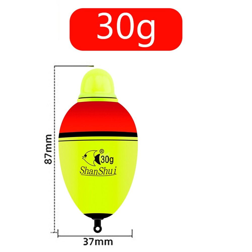 New Fishing Foam Luminous Double Colored Green Electron Foam Float Big Belly Floats Visual ...