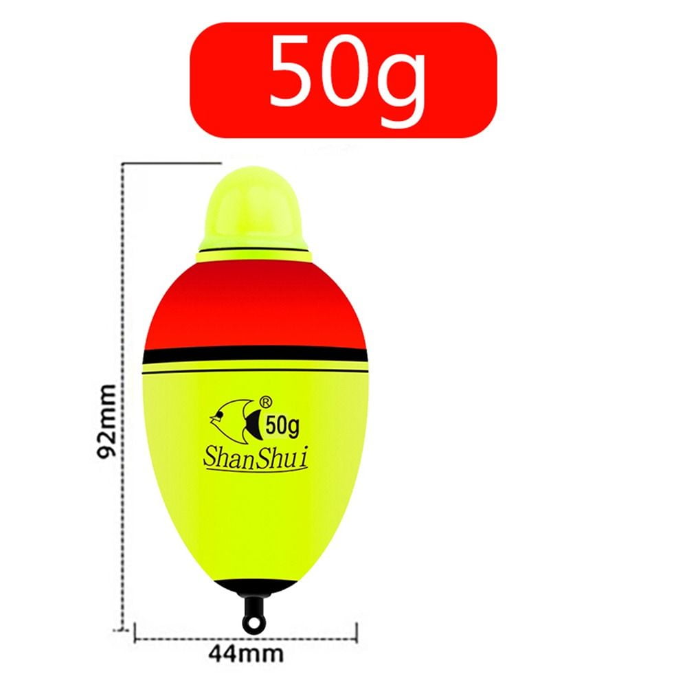 New Fishing Foam Luminous Double Colored Green Electron Foam Float Big Belly Floats Visual ...