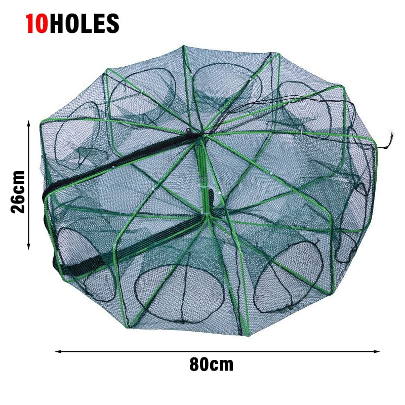 New Fishing Traps Mesh Cage Foldable Crayfish Catchers Crab Fish Cage ...