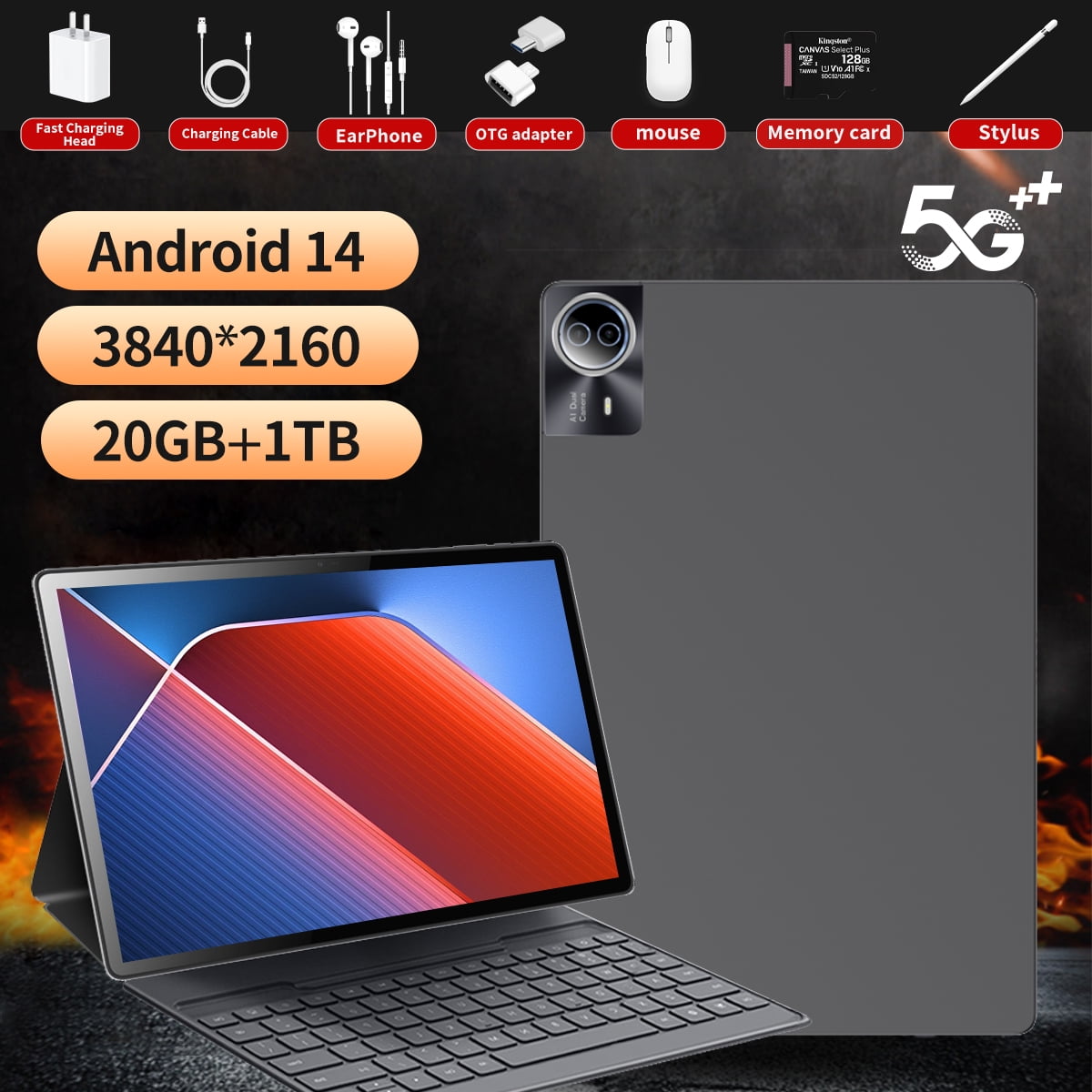 New Flagship Tablet 2026 Android14 Tablet, 14 Inch Tablet,5G Wi-Fi ...