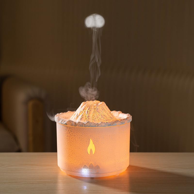 New Flame Air Diffuser - Upgraded Volcano Aroma Diffuser, 360mL Ultrasonic Essential Oil ...