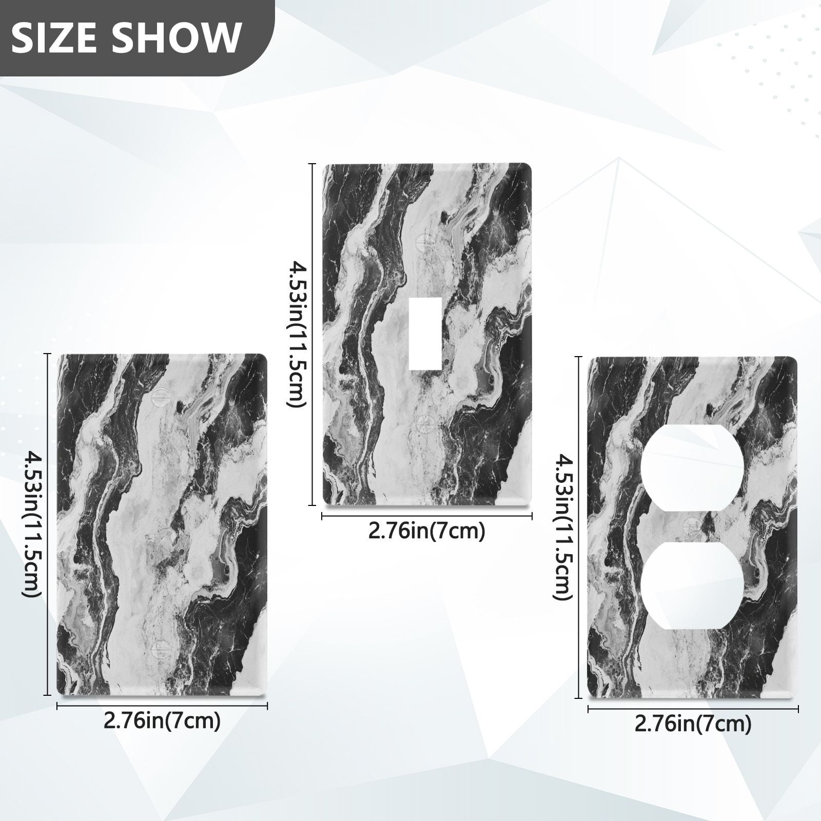 New Flame-Retardant Switch Plate Cover，DIY Wall Plate Decor with Screws ...