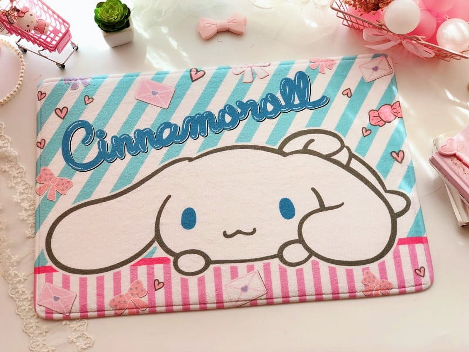 New Flannel cartoon KT cat Cinnamoroll Melody Foot mat Floor mat non ...