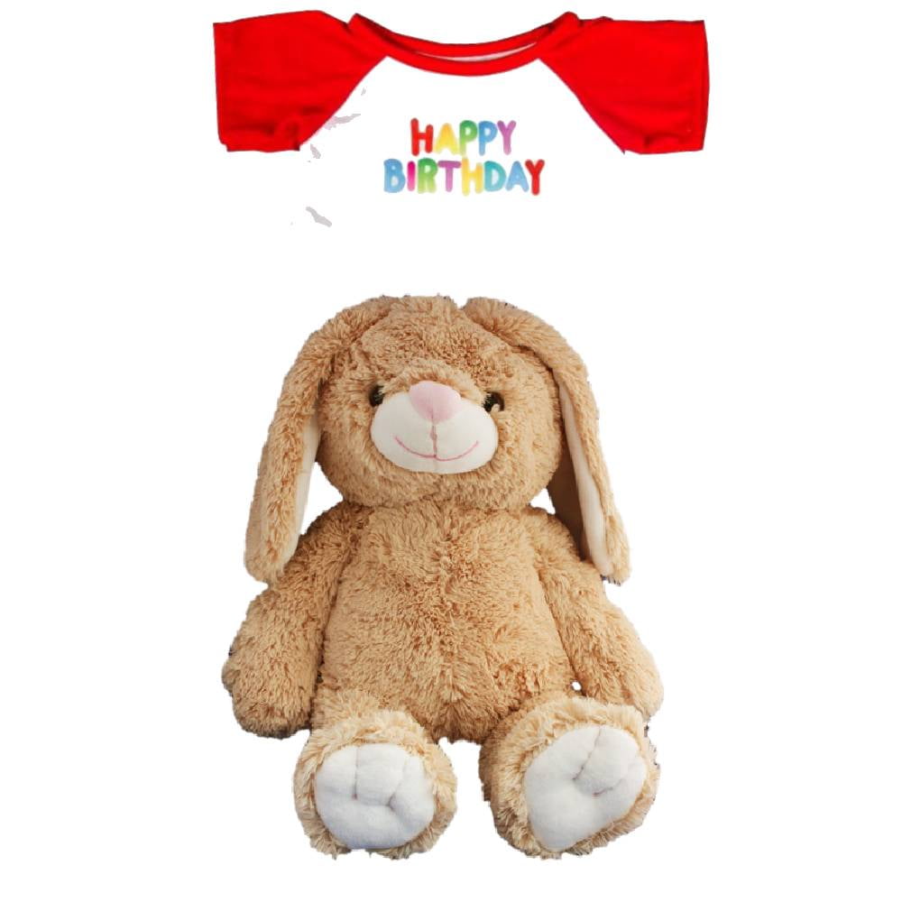 New Flopsy the Bunny Plush Toy In Happy Birthday T-Shirt with Red ...