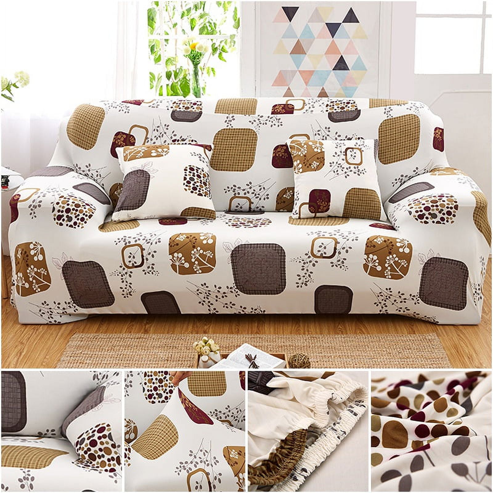 New Floral Sofa Cover Elastic Stretch Sofa Protector for Living Room ...