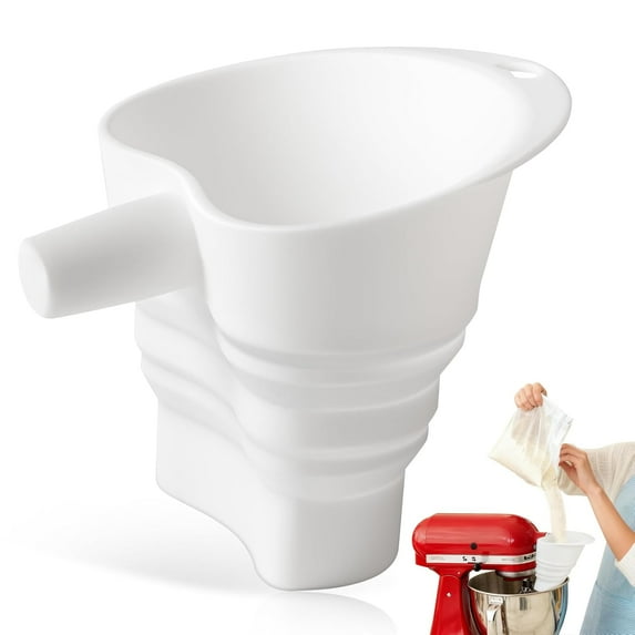 New Flour Funnel for KitchenAid Mixer | Food-Grade Silicone, Stand ...