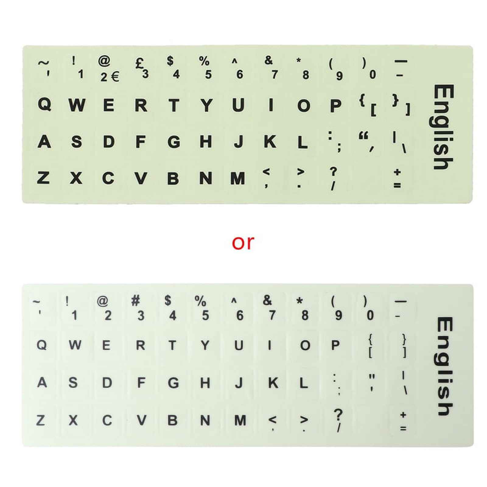 New Fluorescent Keyboard Letter Sticker Italian English Letters ...