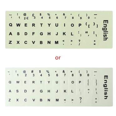 HQRP English QWERTY Laminated Keyboard Stickers for All PC & Laptops ...