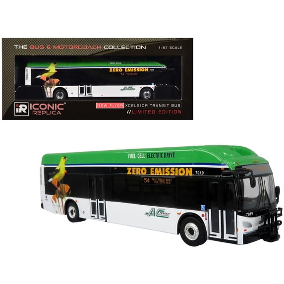 New Flyer Xcelsior XHE40 Transit Bus "AC Transit" White and Green with ...