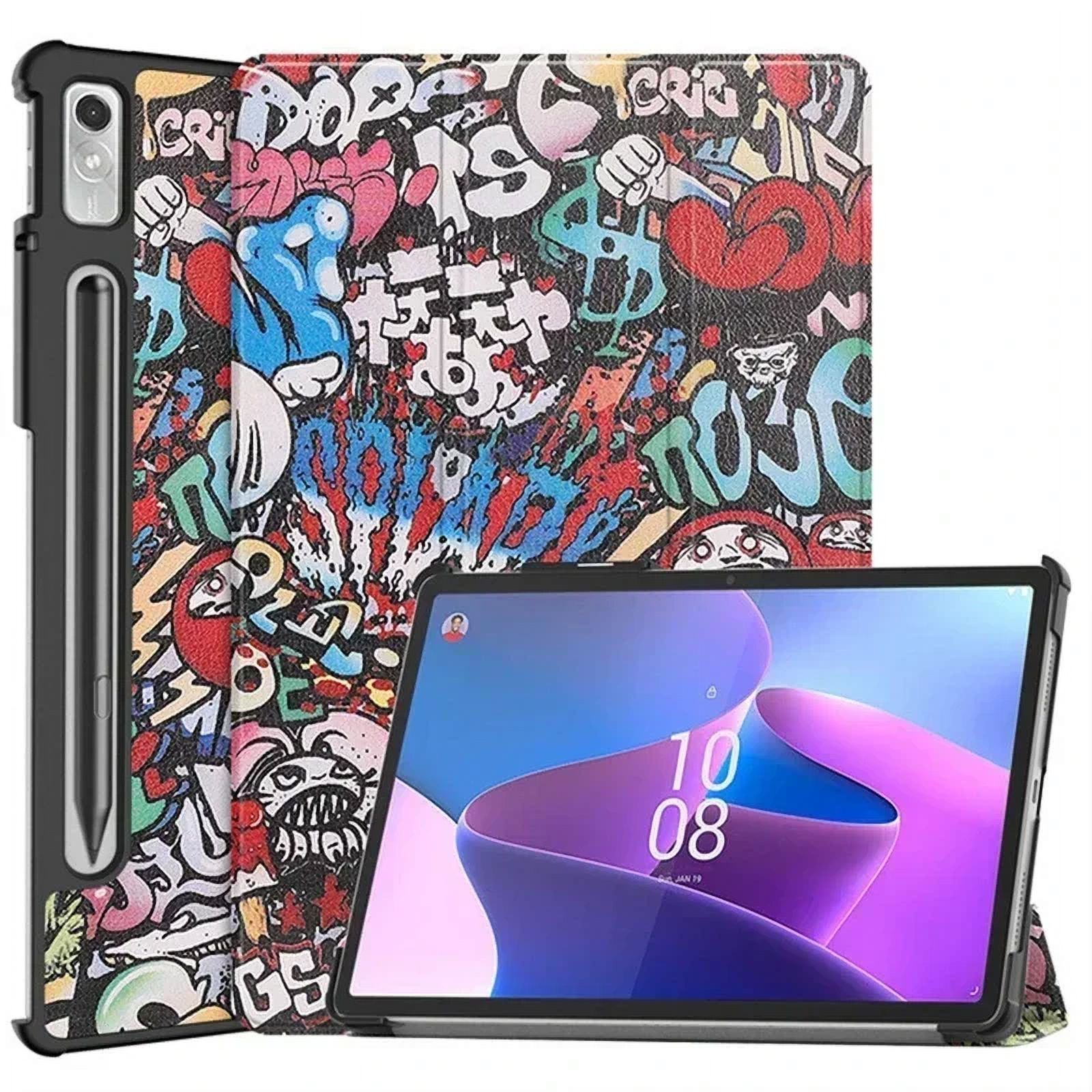 New For Lenovo Tab P12 Case 12.7 inch Tri-Folding Stand Magnetic Smart ...