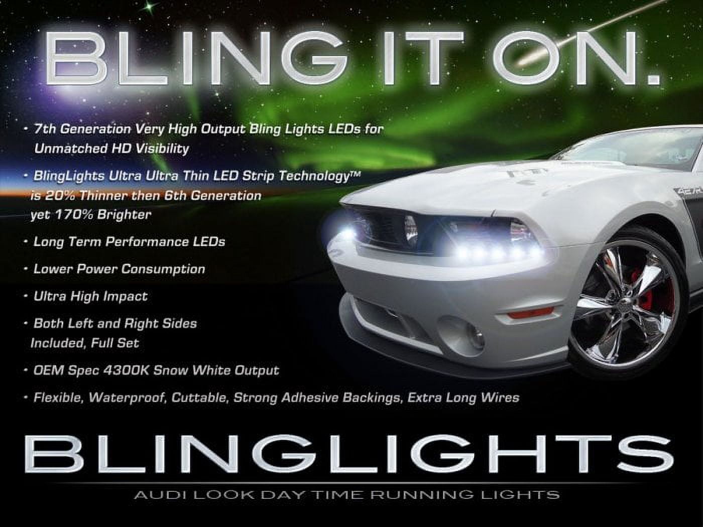 New Ford Mustang LED DRL Strip Lights for Headlamps Headlights Day Time ...