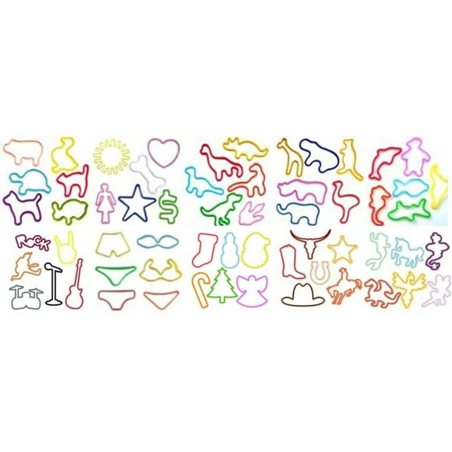 New Fun Silly Bands Assorted Shapes, Colors and Sizes Silicone Silly ...