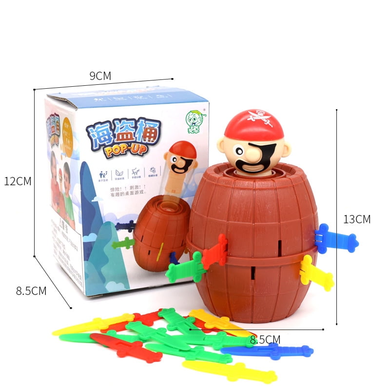 New Funny Pirate Barrel Toys Lucky Game Jumping Pirates Bucket Sword ...