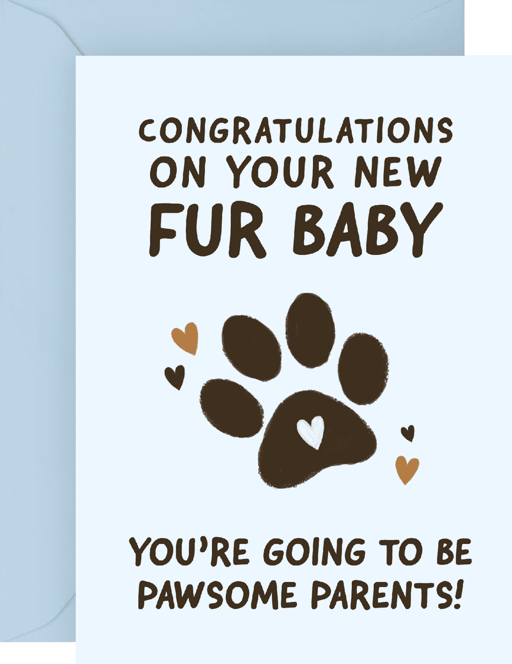 Central 23 New Fur Baby Congrats Card, 'Pawsome Parents' New Puppy ...